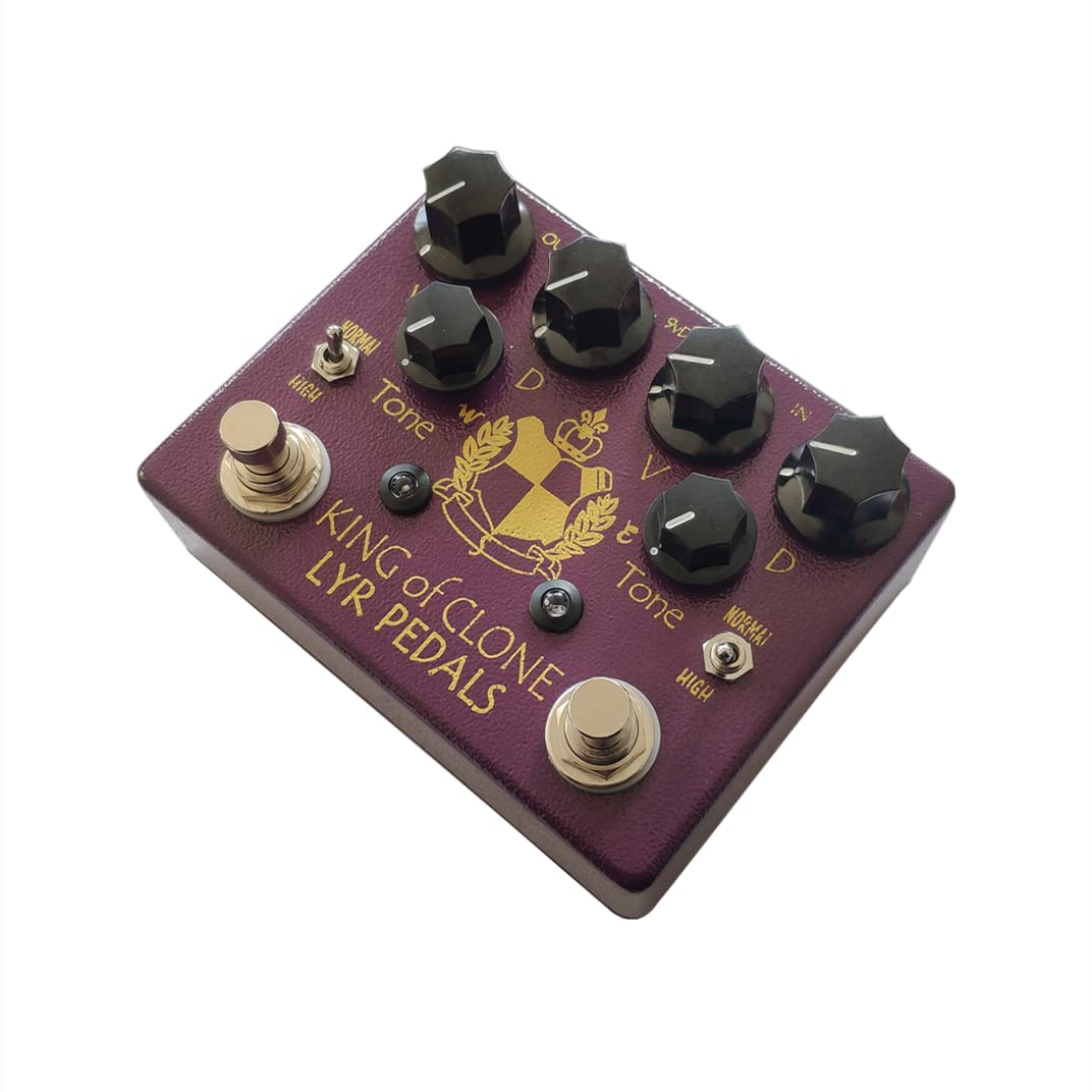 LYR Pedal,Guitar OVERDRIVE effect pedal, king of tone, classic upgrade guitar pedal, purple, true bypass(SV4)