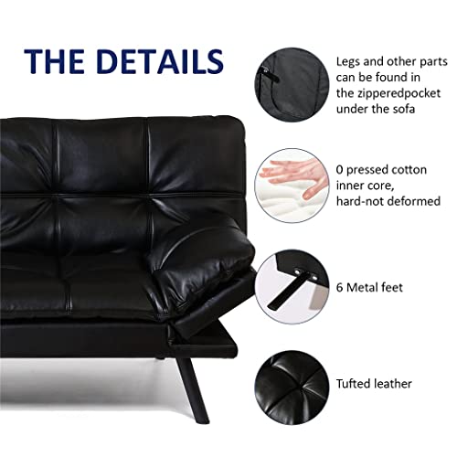 SLNFXC Sofa Bed Linen Memory Foam Couch Convertible Love Seat for Compact Living Spaces Offices Apartments