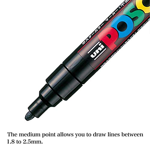 Uni Japan Paint Marker FULL RANGE Bundle Set Marking Pen Medium Point PC-5M 29 Colours ( 22 Standard & 7 Natural ) Japanese Domestic Market Product