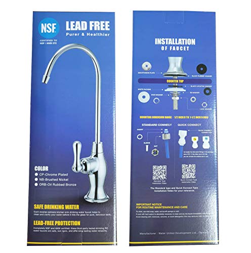 NSF Certification Water Filtration Reverse Osmosis Faucet (Polished Chrome) Lead-Free Advanced RO Tap for Drinking, Kitchen Sink Cooking, Cleaning | Safe, Healthier …