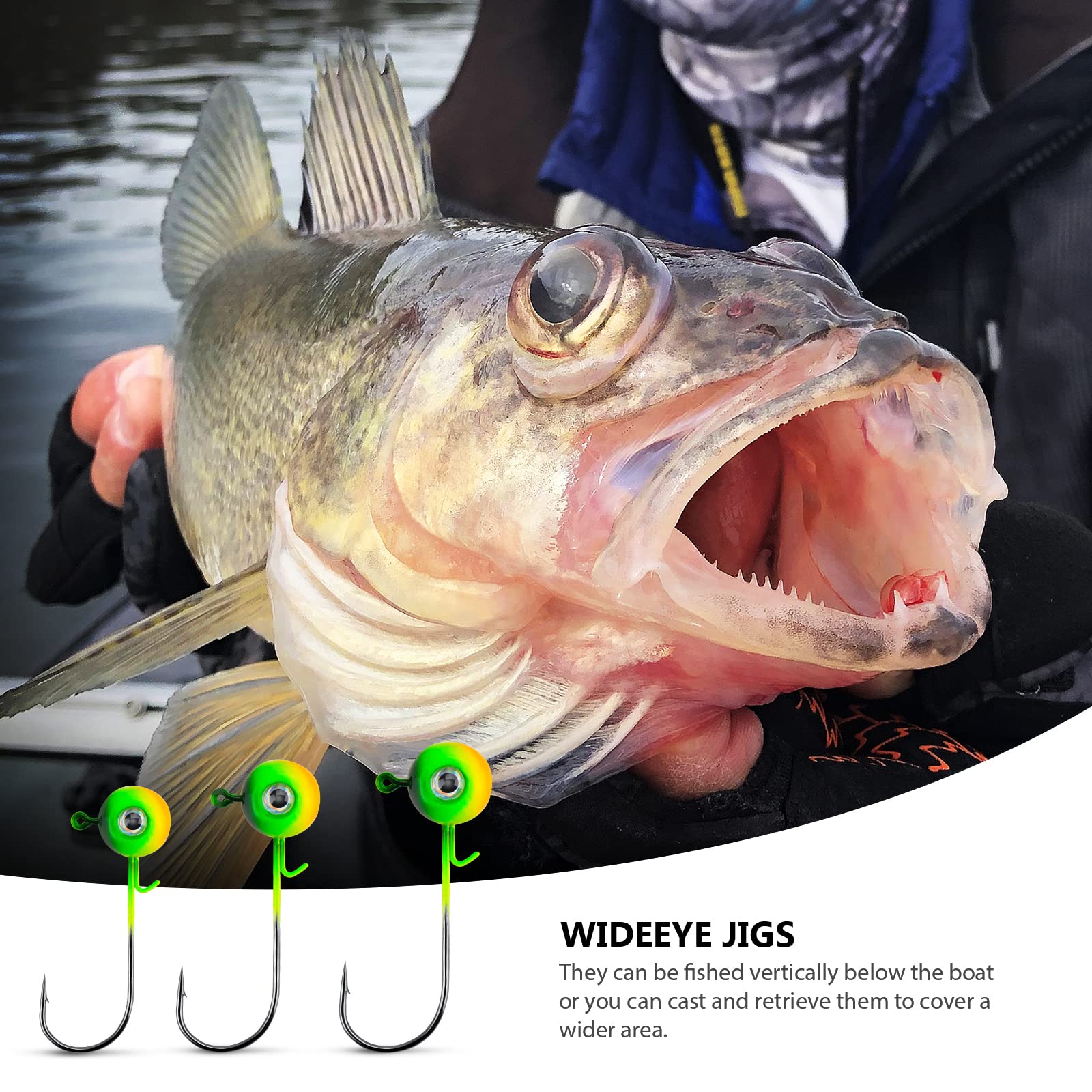 MadBite WideEye 28 Pack Pill Shaped Jig Kits, 1/8 oz