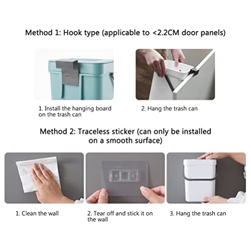 Small Kitchen Compost Bin 3L with Flip Top Lid for Household Countertop (Green)