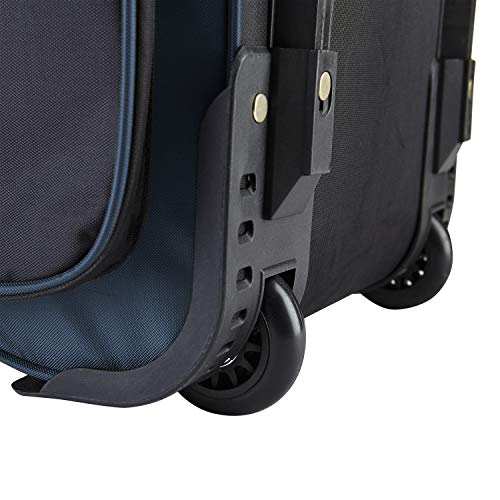 Travelers Club Xpedition 30 Inch Multi-Pocket Upright Rolling Duffel Bag, Blue, 30" Suitcase