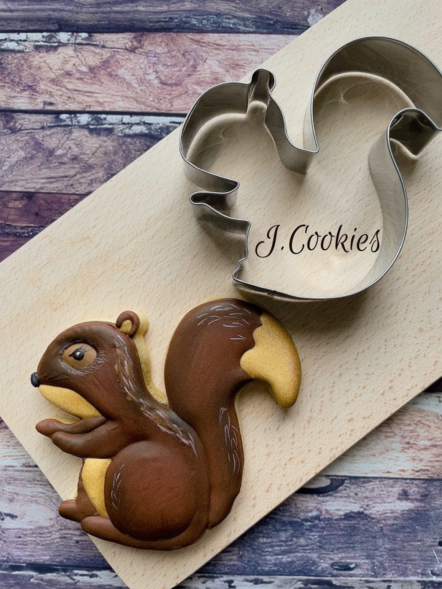 LILIAO Fall Thanksgiving Cookie Cutter Set, 7 Piece, Pumpkin, Turkey, Maple Leaf, Oak Leaf, Turkey Leg, Squirrel and Acorn Biscuit Cutters, Stainless Steel