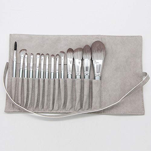 REHOC 14Pcs Brushes Set Cosmetic Foundation Blush Eye Shadow Lip Wooden Make Up Brush Tool Kit