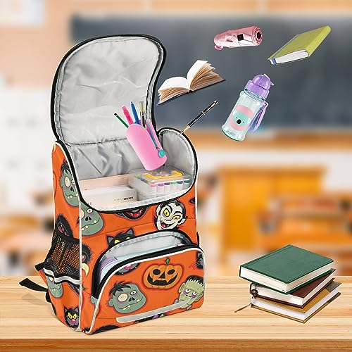 Sletend Large Capacity Printing Student Shoulder Bag for Children Teenagers Halloween Laptop Bag School Bag for Work School, Men's and Women's Travel Backpack