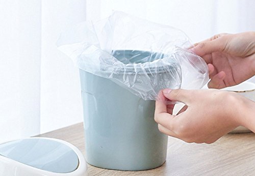 ZHOUWHJJ 1.6 Liter Small Trash Bag for Small Tiny Trash Bin Can Countertop Plastic Desk Car Mini Trash Can Trash Bin, 2 Rolls(200 Counts)