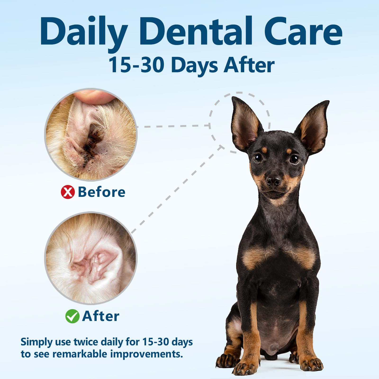 Tzqpokut Dog Ear Cleaner Wipes - Otic Cleanser for Dogs (49)