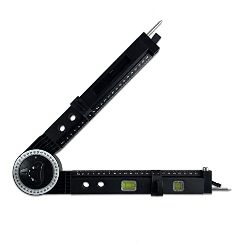 N/A Angle Finder Tool,With Level Function,Featuring Precision Laser Engraved Scales,14-Inch Miter Saw Protractor,Applicable To All Building Trades