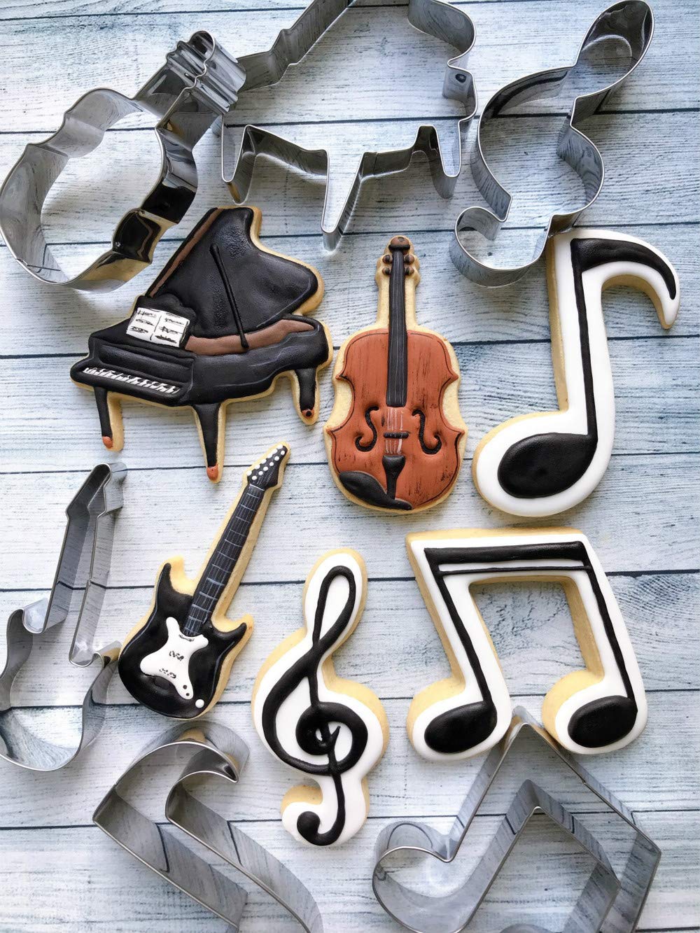 LILIAO Music Note Cookie Cutter Music Biscuit Fondant Cutter - 3.2 x 4.2 inches - Stainless Steel