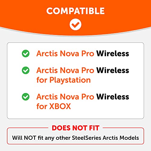 WC Freeze Nova Pro Wireless - Hybrid Fabric Cooling Gel Replacement Earpads for Steelseries Arctis Nova Pro Wireless by Wicked Cushions, Improved Durability, Thickness & Sound Isolation | Black