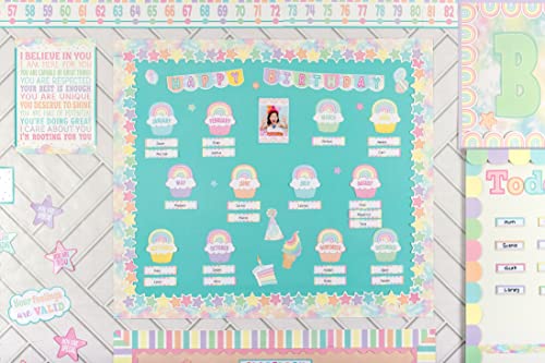 Teacher Created Resources Pastel Pop Stars Die-Cut Border Trim