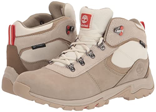 Timberland Women's Mt. Maddsen Mid Leather Waterproof Hiker Hiking Boot, Light Brown Nubuck, 7.5