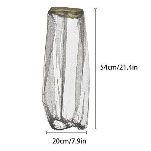 Mosquito Head Mesh Nets Gnat Face Netting, Extra Fine Holes Protective Cover Mask Face from Insect Bug Bee Mosquito Gnats for Outdoor Activities Hiking Fishing Hunting Camping Backpacking (4 Pack)