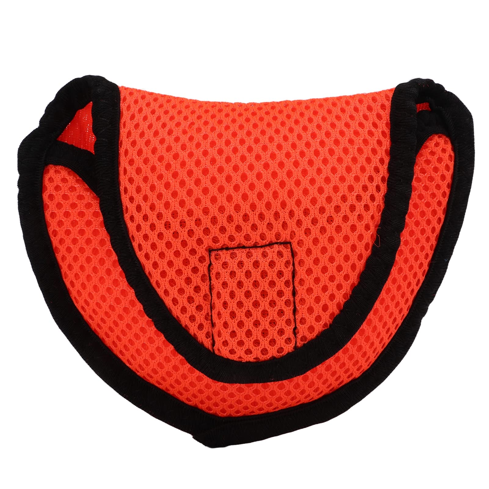 Mallet Putter Cover, 5X3.9in D Type Mallet Putter Head Cover Woven Mesh Golf Headcover Protector Bag with Fastening Tape Golf Club Accessories(Orange)