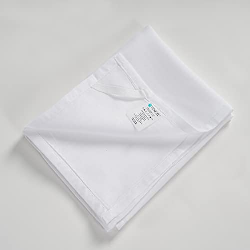 LANE LINEN Flour Sack Tea Towels Set for Kitchen, Premium Kitchen Towels for Cleaning, Dusting Cloth, Cloth for Bread Box, Pure Tencel Hand Towel, Light Towel for Drying Dishes β 4 Pack - White