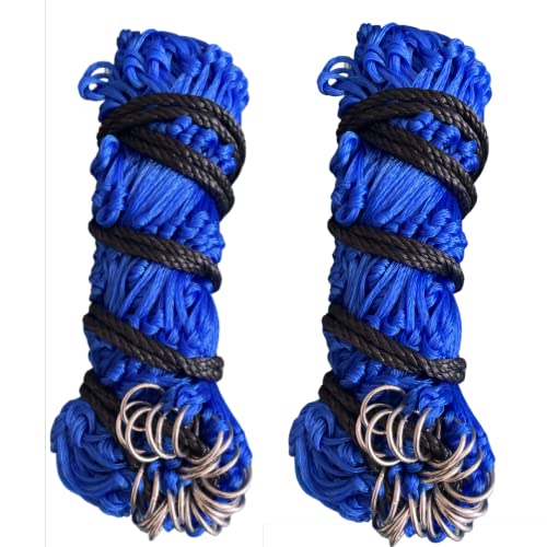 TECH EQUESTRIAN (2piece) XL Slow Feed Haynet 42” with 26 Rings Protection | Holes 2x2 inch | Slow Feed Haynet for Horses | Slow Feed Hay Bag | Multi_Pack_Combo_Deals (Pack_of_2, Black)