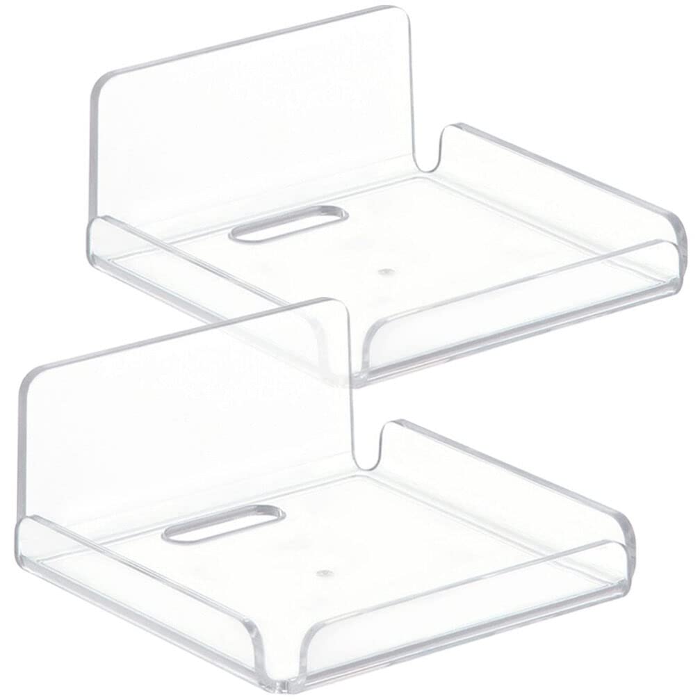 UKCOCO 2pcs Camera Bracket Corner Shelfs Indoor Plant Shelves Wall Shelves for Plants Monitor Camera Wall Shelf Camera Wall Mount Speaker Stand Acrylic Transparent Speaker Shelf