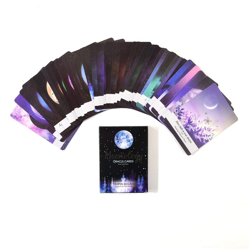Huluda Moonology Oracle 44 Cards Deck and Guidebook English Guidance Divination Fate