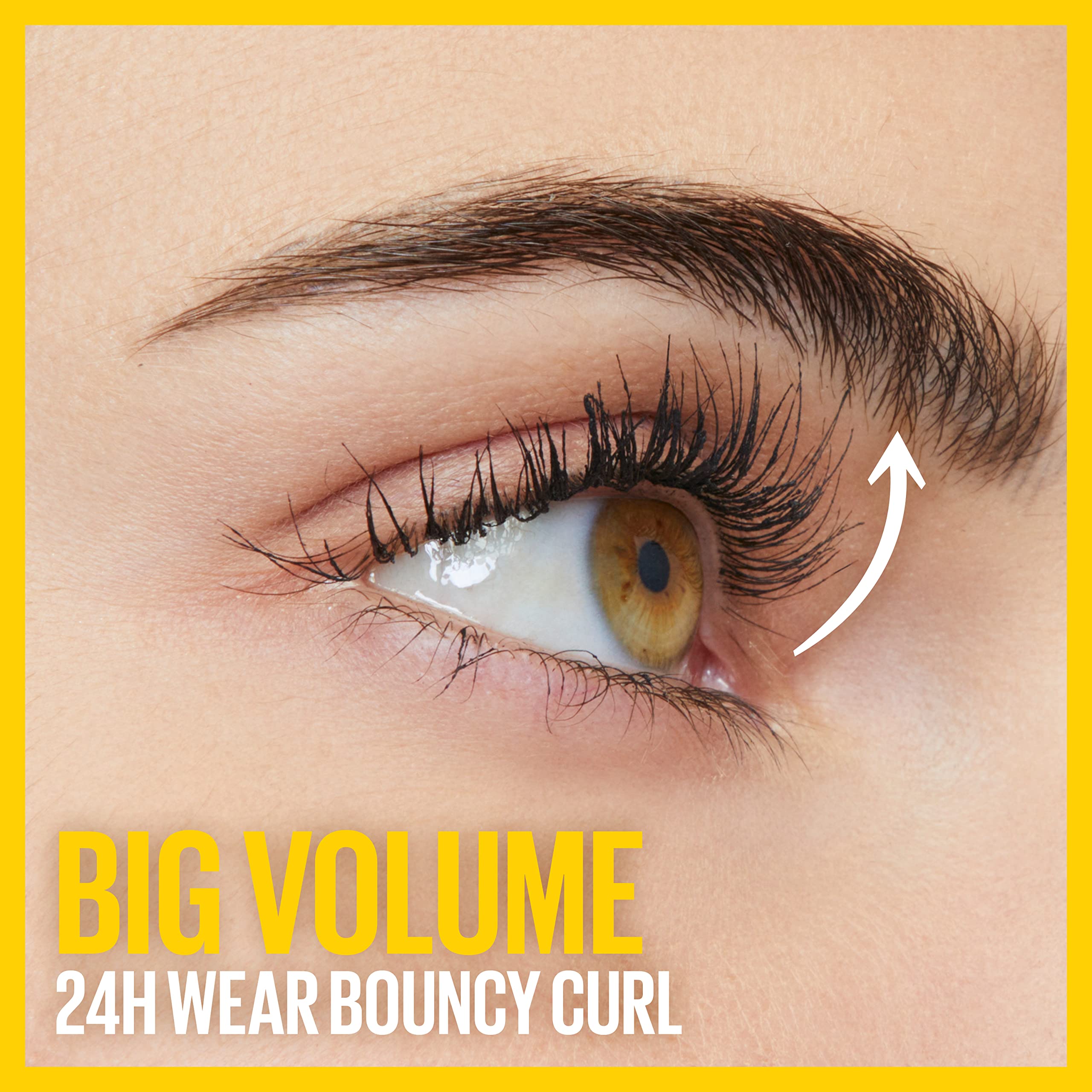 Maybelline Volum' Express Colossal Curl Bounce Washable Curling Mascara, Blackest Black, 1 Count