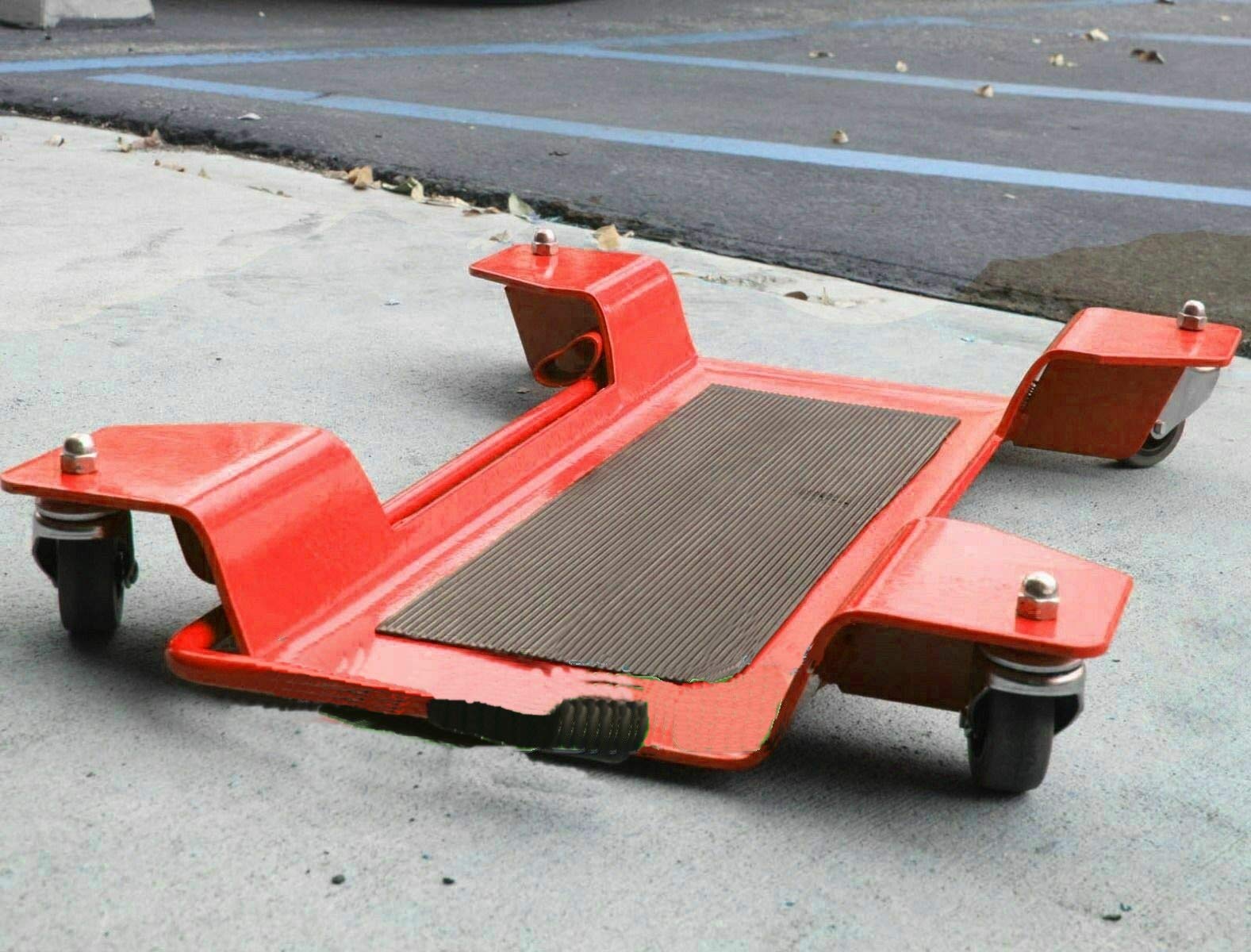 Motorcycle Center Stand Move Dolly with 360 Degree Casters for Workshop, Display Room and Home Garage