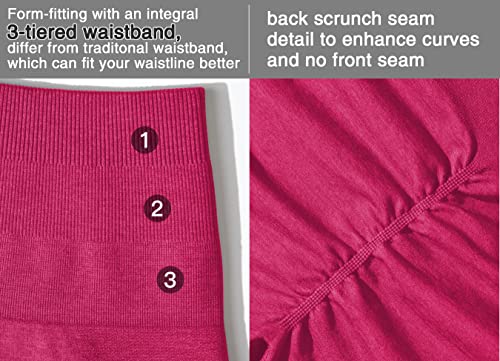 YEOREO Women Intensify Athletic Shorts Seamless Scrunch Workout Shorts High Waisted Active Gym Yoga Shorts Pink M