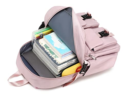 Teecho Stylish School Backpack For Men and Women Roomy Girl Book Bag Cute Shoolbag Purple