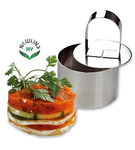 NewlineNY Stainless Steel Dessert Rings (12 Pcs) Round Square Rectangular Appetizers Molded Salads, Cakes Mousse Molding Layering Cake Cutter