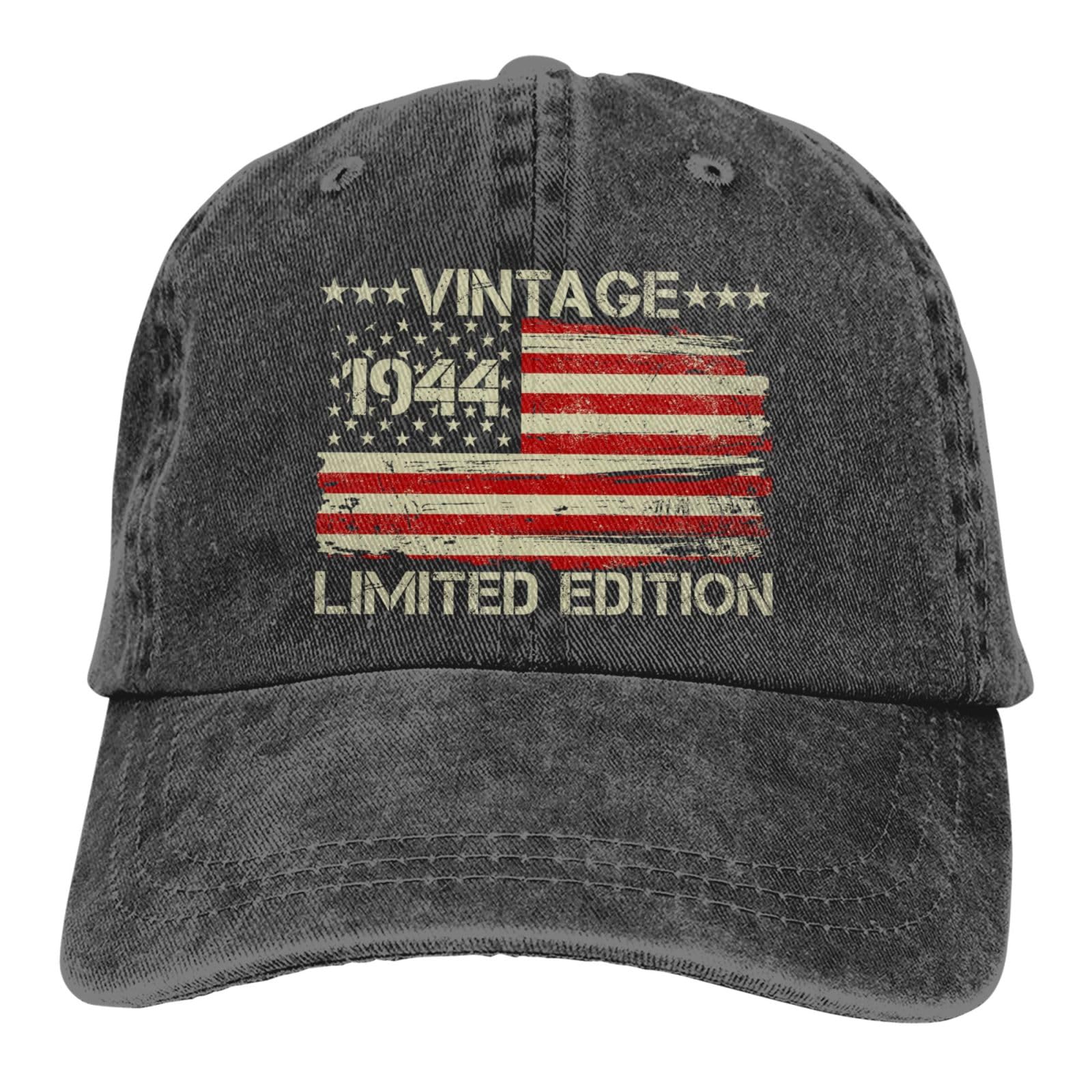 QFOYID 80th Birthday Gifts for Women Men 1944 Shirt Hat Limited Edition 1944 Shirt hat Old Man Birthday Gifts