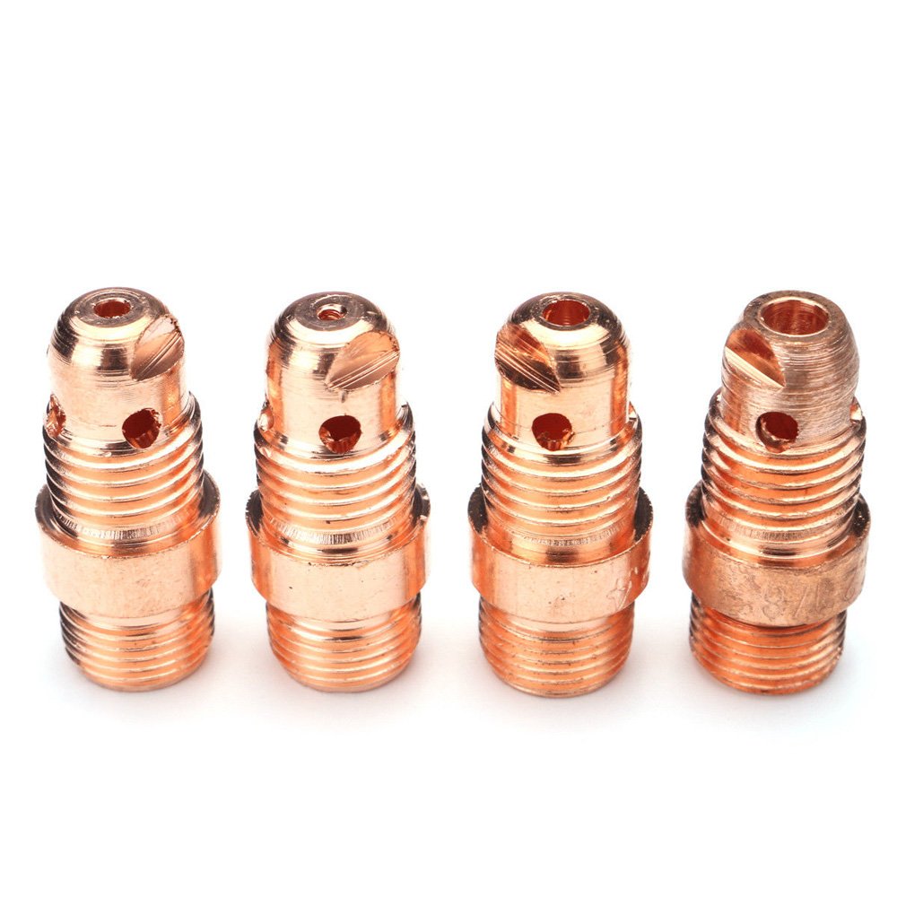 Ginode 49PCS TIG Welding Torch Accessories Kit Collets Body Glass Cup Alumina Nozzle Stubby Gas Lens #10 Pyrex Cup Kit for TIG WP-17/18/26