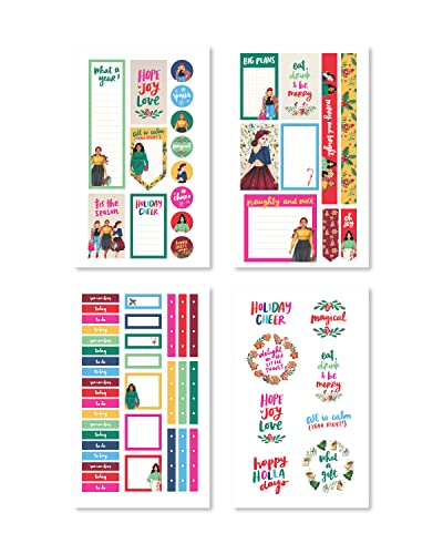 The Rongrong Grateful Heart Sticker Book for Planners, Calendars, Journals and Projects – Premium Quality Hand Drawn Perfect for Fall and Holiday Planning – Scrapbook Accessories – 24 Sheets
