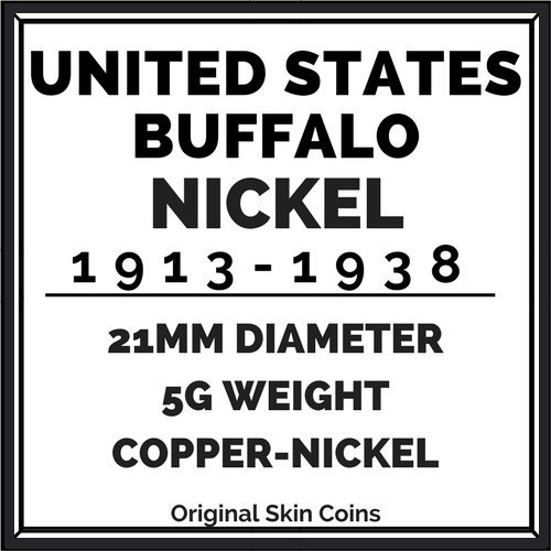 Old U.S. Nickels 3 Coin Collection Set - Liberty Head Nickel, Buffalo Nickel, Jefferson Silver War Nickel