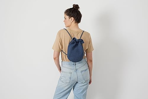 The Sak Small Dylan Backpack in Crochet, Adjustable Backstrap, Black