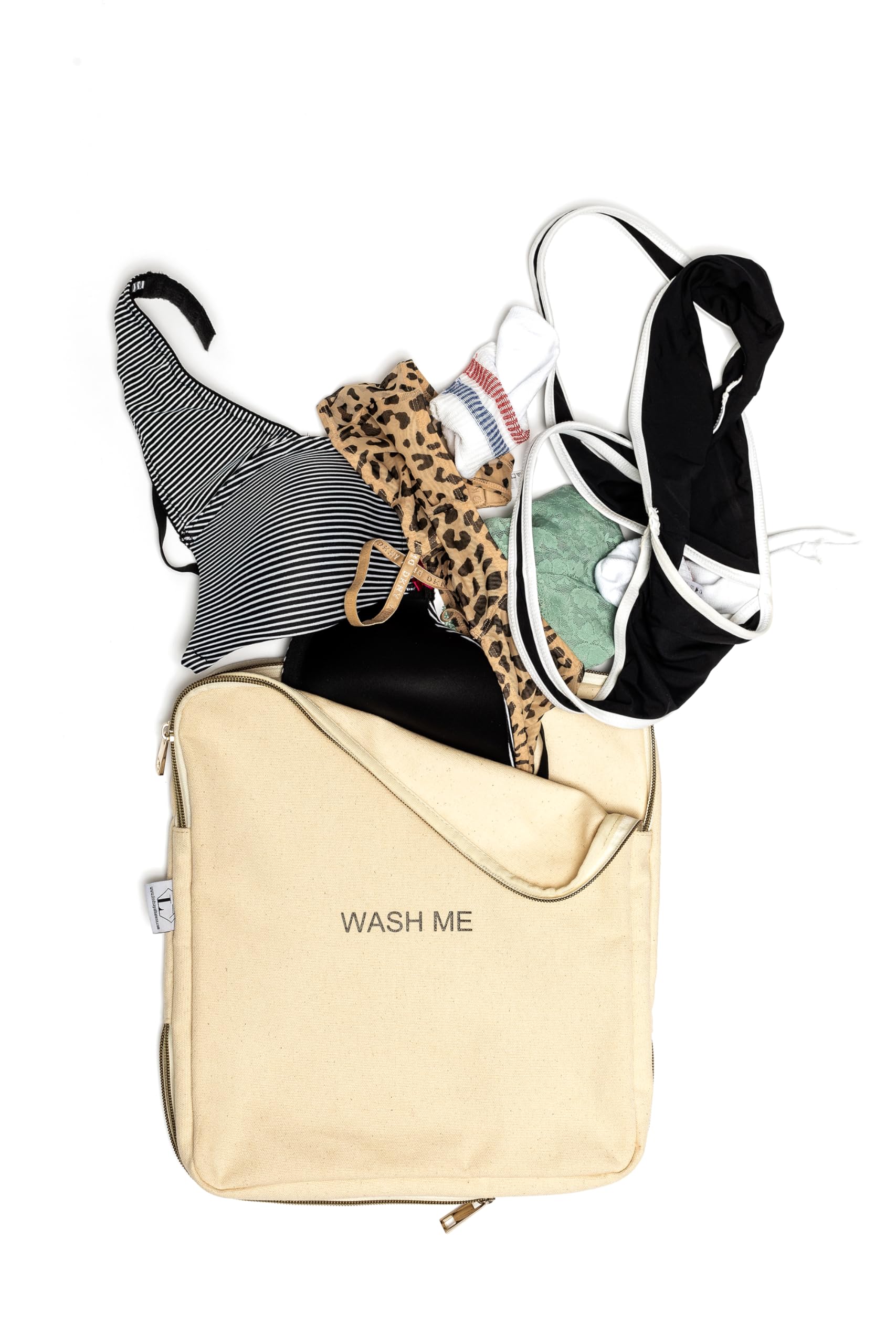Two-Sided Travel Laundry Bag/Packing Cube for Travel (NATURAL)