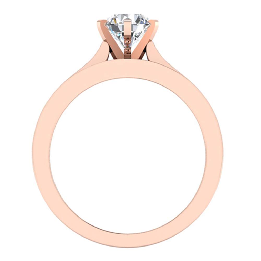 Glitz Design Classic Channel Engagement Ring Set Sparkling Diamond Wedding Set 1.10 ctw 14K Rose Gold (G, VS) RS 5.5