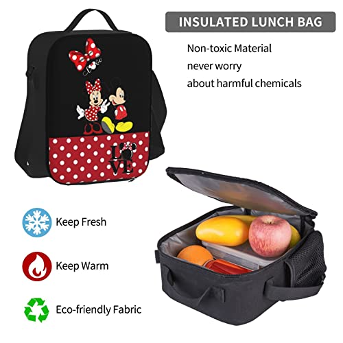Ybovejuk 3 Piece Backpack Set Cartoon Mouse Backpack With Lunch Box Pencil Case For Women Men Durable Laptop Bag Wear Resistant Travel Hiking Camping Daypack - 9 Green 9