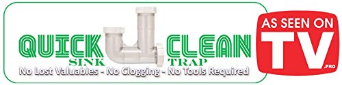 Quick Clean Sink Trap | 1 1/4" & 1 1/2" P-Trap Replacement Upgrade | Jewelry Catcher | DIY Unclog Your Drain | No Tools Required | Bathroom/Salon Hair Trap | Made in USA | Veteran Owned