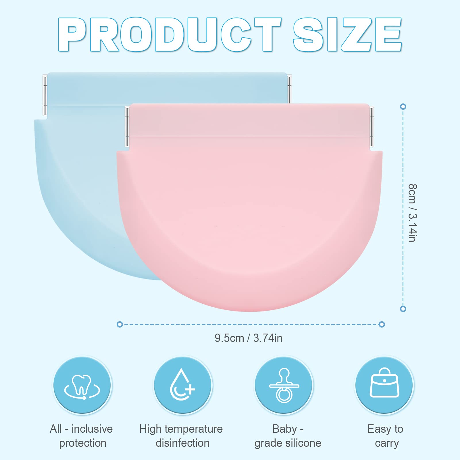 Retainer Case Squeeze Top, Aligner and Retainer Case with Vent Holes, Portable Travel Denture Mouth Guard Aligner Case Silicone Retainer Cleaner Case Dental Retainer Holder