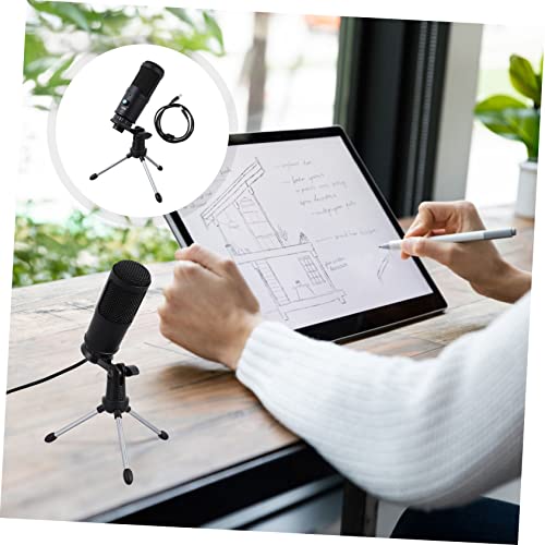 NUSITOU 1 Set Microphone Mic Kit USB Metal Mic Kit USB Desk Mic for Streaming Mic Streaming Kit Mic for Laptop Mic for Phone USB Mic Phone Mic Equipment Zinc Alloy Notebook