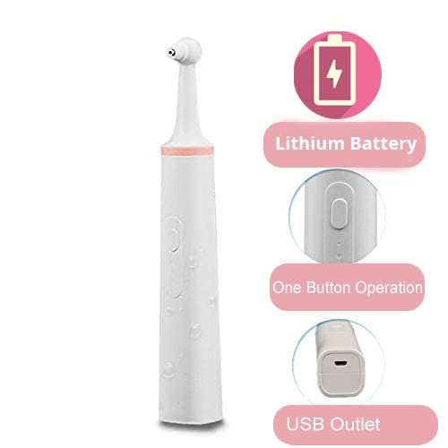 Rechargeable Electric Tooth Cleaning Set Household Teeth Cl𝓮aning Tools for Pl𝒶que C𝒶lculus Remover-3 Adjustable Modes,8 Replacement Heads （Upgrade-Pink-Rechargeable）