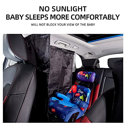 YJGF Car Divider Curtain Sun Shade for Window baby,Windshield Sunshade, Privacy Sunshade Curtain for Camping Air Mattress (Black)