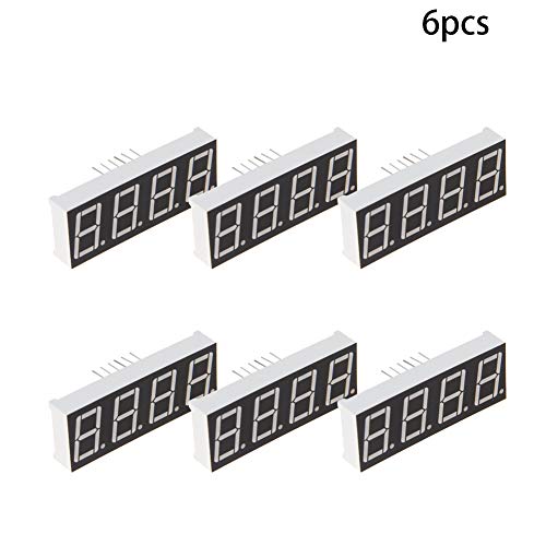 Othmro 6Pcs Common Anode LED Display Digital Tube 4 Bit 7 Segment Black 14Pin with a Good Uniform Light Output
