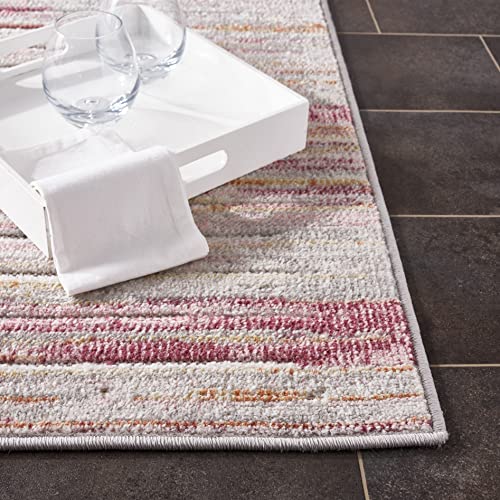 Safavieh Cabana Collection Area Rug - 5'3" x 7'6", Rust & Ivory, Non-Shedding & Easy Care, Indoor/Outdoor & Washable-Ideal for Patio, Backyard, Mudroom (CBN502P)