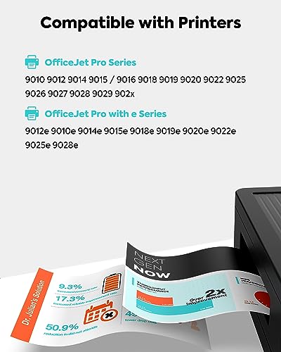 TESEN Remanufactured 962XL (Larger Capacity) Ink Cartridge Replacement for HP 962XL 962 for HP OfficeJet Pro 9015e 9018e 9028e 9010 9012 9014 9015 9016 9018 9019 9020 9025 9026 Printer (4 Combo Pack)