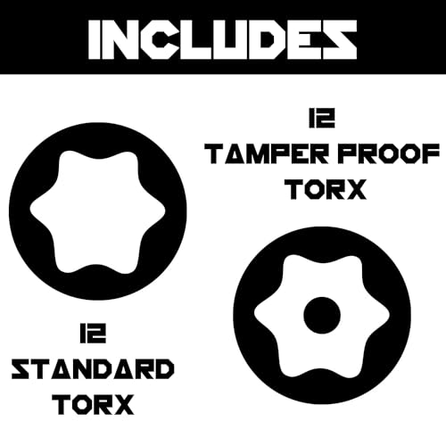 Owl Tools Torx Bit Set (24 Pack in Standard Torx Star Bits & Security/Tamper Proof) Sizes - T6 - T50 - Hex Shank Bit with Magnetic Tips - Hardened CRM Steel Alloy - 2.3" Long
