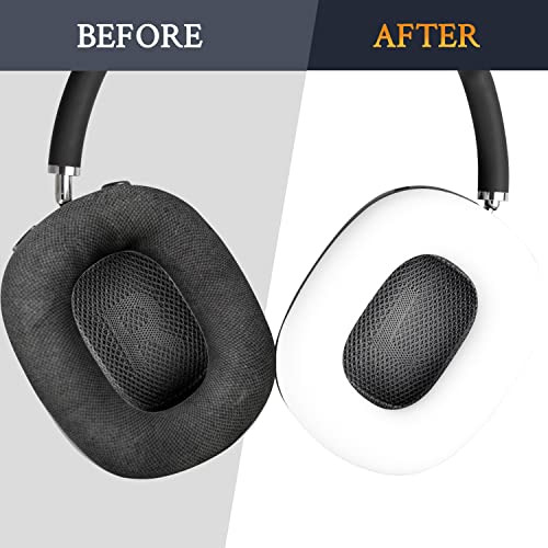 SOULWIT Silicone Ear Pads Cover Protector for AirPods Max Headphones Cushions, Sweatproof, Easily Washable, Rugged Durability - White