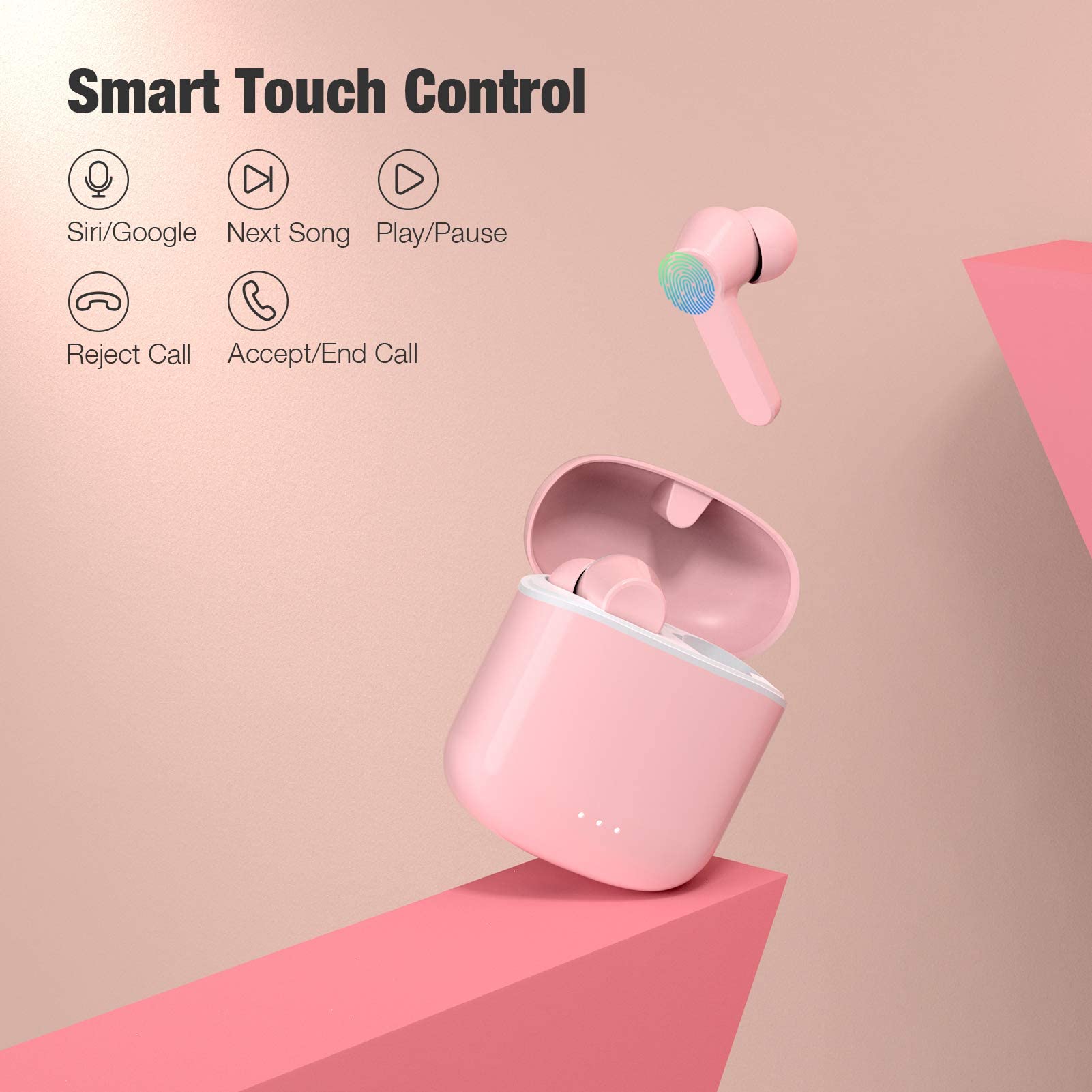Otium Wireless Earbuds, Bluetooth Earbuds Hi-Fi Stereo Earphones with 30H Playtime Bluetooth 5.1 Headphones IPX6 in-Ear Earbuds with Mic and Type C for Working/Travel
