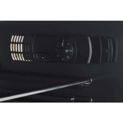 Summit FF6BK2SS 24” Wide Under Counter Refrigerator 5.5 cu.ft. Made in Europe with Automatic Defrost Operation, Reversible Stainless-Steel Door, and Deluxe black interior (Right-Hand Door)