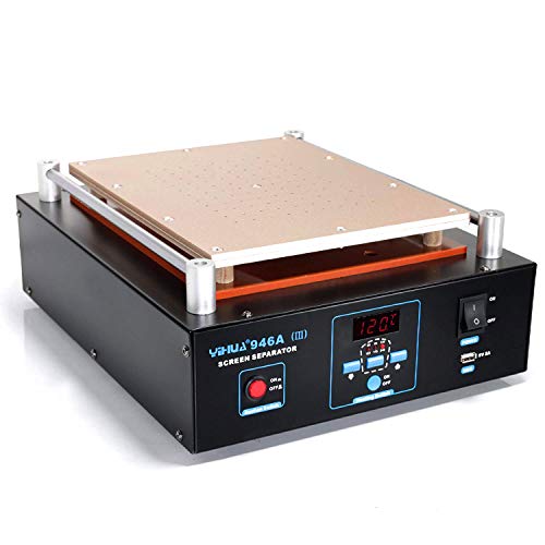 YIHUA 946A-III Digital LCD Screen Separator 5V 2A USB Power Supply with Built-in Long-Lasting Vacuum Pump for Mobile Ipad °F /°C (Aluminum Panel Size: 28cm x 22cm /11" x 8.7" ±0.05)