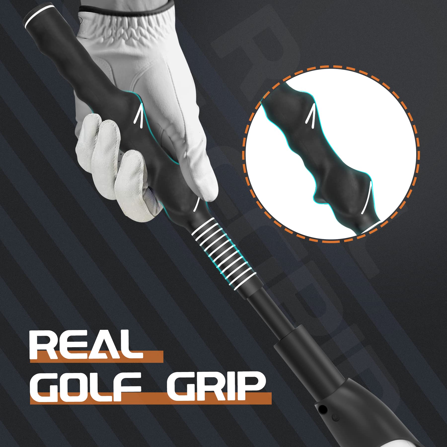 MASiKEN VR Extension Handle For Meta/Oculus Quest 2 Golf Club - Longer Controller Accessories With Real Golf Grip, Realism Waving Golf Adapter In VR Quest 2 Games (Right Controller)